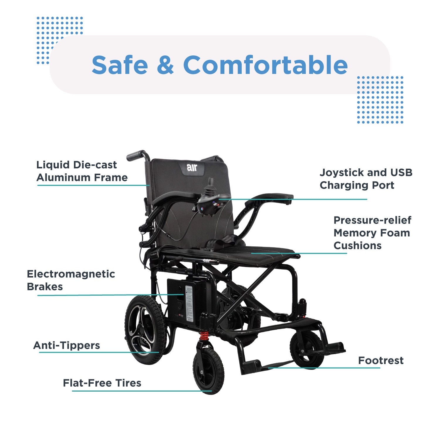 Journey Air 2026 Portable Folding Electric Power Chair